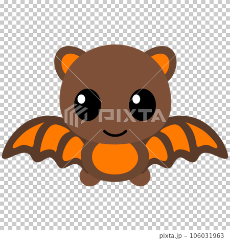 Cute Bat Kawaii Chibi Cartoon Style - Stock Illustration [106031963 ...
