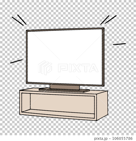 simple digital tv illustration - Stock Illustration [106055786] - PIXTA