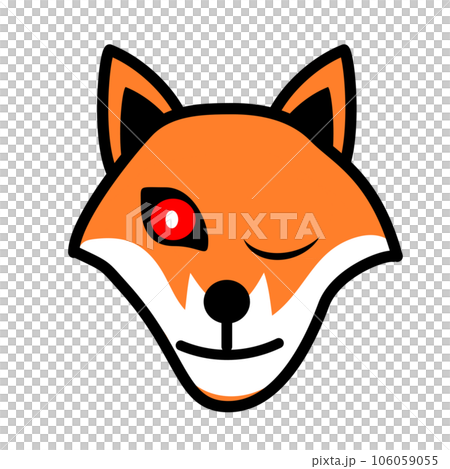Fox face illustration for GIF animation - Stock Illustration [106059055 ...