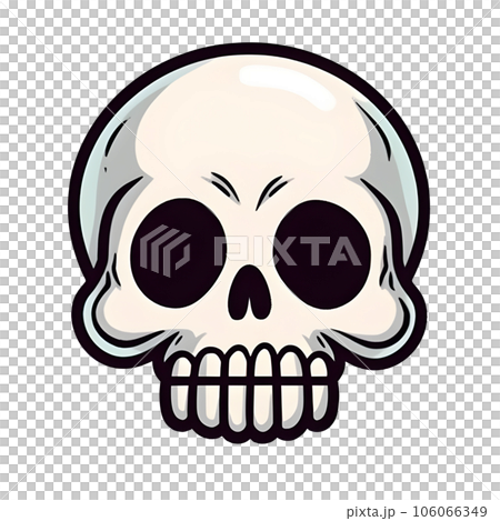 halloween cute skull cartoon character style...-插圖素材 [106066349] - PIXTA圖庫