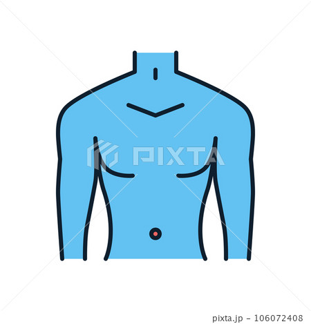 Male torso related vector icon.のイラスト素材 [106072408] - PIXTA