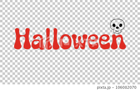 Halloween wording with white skull. - Stock Illustration [106082070 ...
