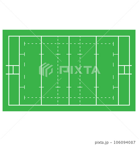 Rugby field icon. Rugby field with marking from...のイラスト素材 [106094087 ...