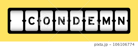 Black color in word condemn on slot banner with...のイラスト素材 [106106774 ...