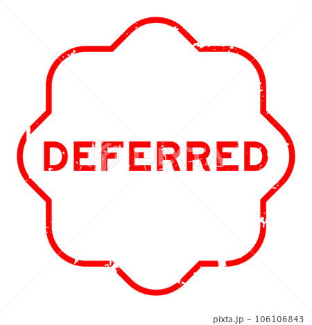 Grunge red deferred word rubber seal stamp on...のイラスト素材 [106106843] - PIXTA
