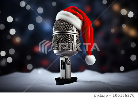 Festive Melodies Composite Image of Microphone...のイラスト素材 [106136276 ...