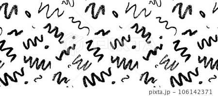 Confetti squiggle scribble seamless pattern....のイラスト素材 [106142371] - PIXTA