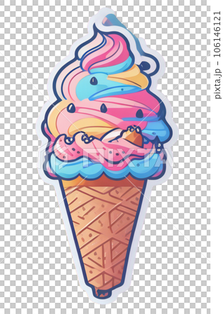 ice cream, cartoon, comics - Stock Illustration [106146121] - PIXTA