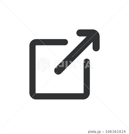 External link icon, open page iconのイラスト素材 [106161814] - PIXTA