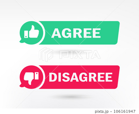 Agree and Disagree! signのイラスト素材 [106161947] - PIXTA