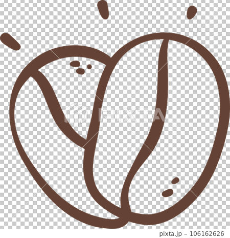 Cute Coffee outline doodle hand drawing のイラスト素材 [106162626] - PIXTA