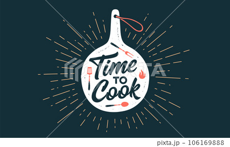 Time to Cook. Wall decor, posterのイラスト素材 [106169888] - PIXTA