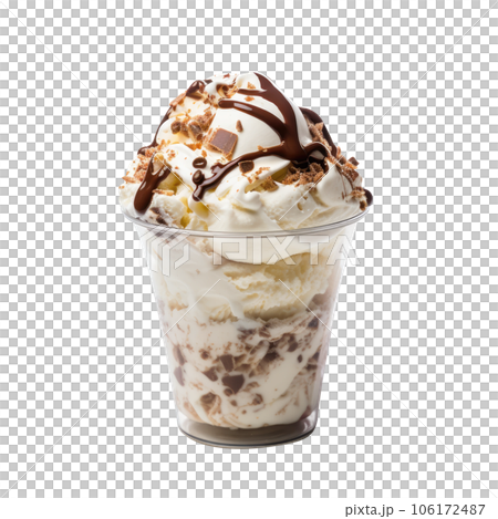 Cut-Off Ice Cream in the cupのイラスト素材 [106172487] - PIXTA