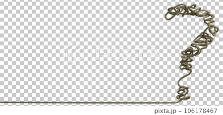 Isolated 3d rendering of a rope with question markのイラスト素材 [106178467 ...