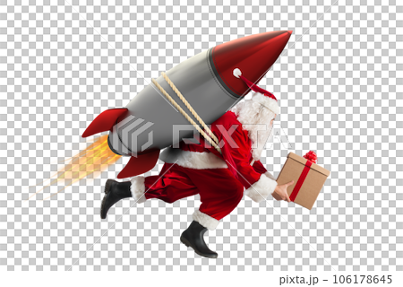 Santa claus competition for the fastest...のイラスト素材 [106178645] - PIXTA