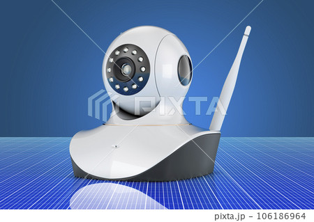 Internet Protocol camera on digital, futuristic...のイラスト素材 [106186964 ...
