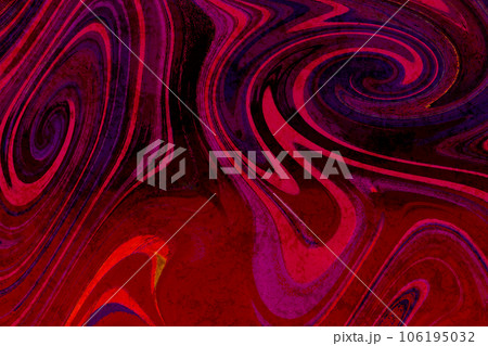 赤の濃淡の大きな渦のある墨流し風マーブリングのイラスト素材 [106195032] - PIXTA