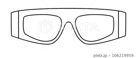 Extended Rectangle frame glasses fashion...のイラスト素材 [106219959] - PIXTA