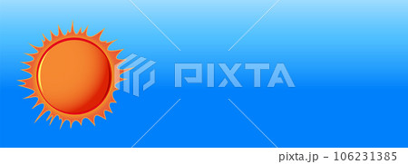 Gradient blurred blue background with sunのイラスト素材 [106231385] - PIXTA