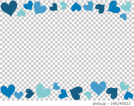 Blue Heart Frame Png