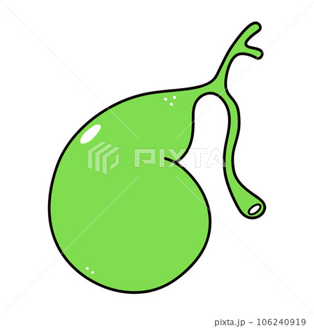Gallbladder character. Vector hand drawn...のイラスト素材 [106240919] - PIXTA