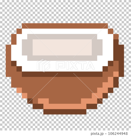 Coconut Pixel Art - Stock Illustration [106244948] - PIXTA