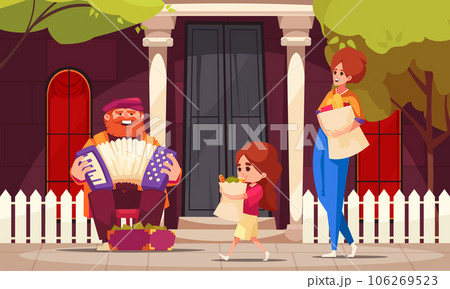 Street Musicians Cartoonのイラスト素材 [106269523] - PIXTA