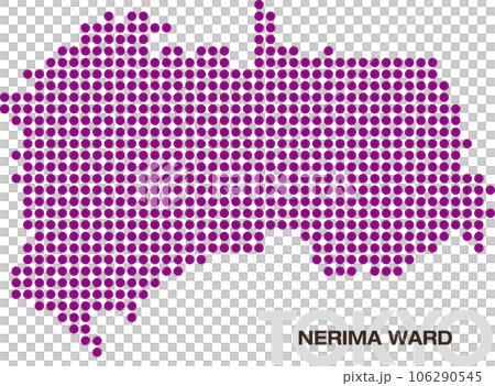 Dot map of Nerima Ward, Tokyo - Stock Illustration [106290545] - PIXTA