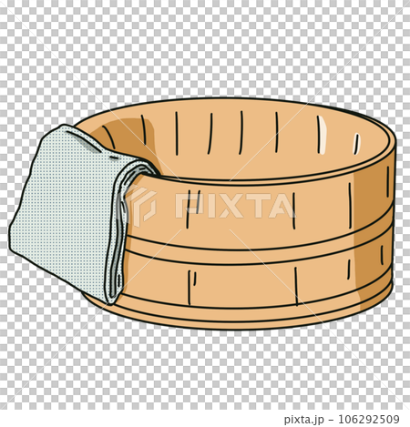 wooden sauna tray for spa procedures - Stock Illustration [106292509 ...