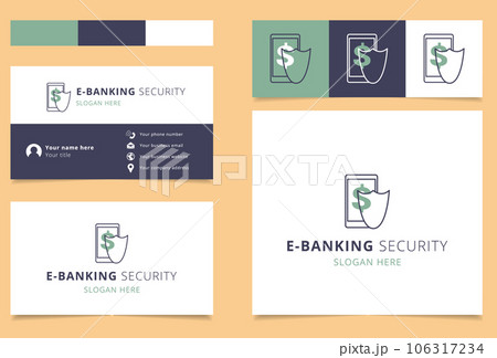 E-banking security logo design with editable...のイラスト素材 [106317234] - PIXTA