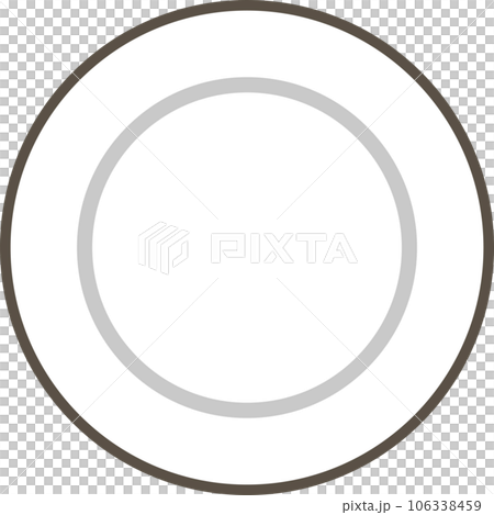 A simple monochrome illustration of a plate - Stock Illustration ...