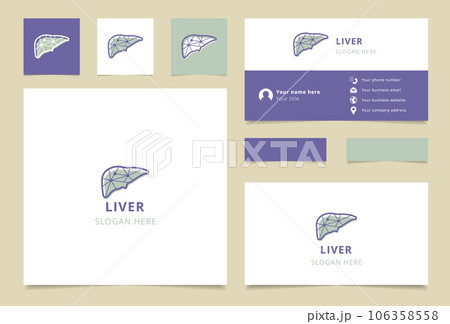 Liver logo design with editable slogan....のイラスト素材 [106358558] - PIXTA