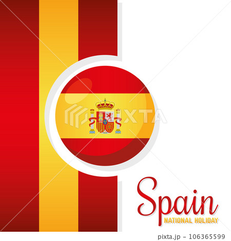 Spain background with its flag and shield Vectorのイラスト素材 [106365599] - PIXTA