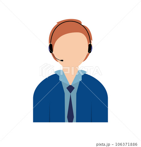 Isolated abstract colored male client service...のイラスト素材 [106371886] - PIXTA