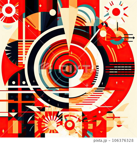 Constructivism colorful background. Geometric...のイラスト素材 [106376328] - PIXTA