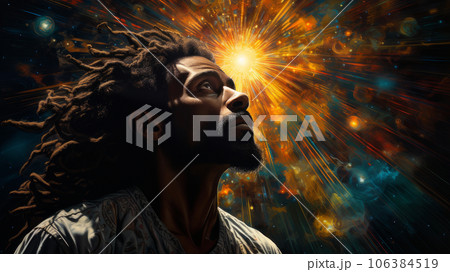 anime style man got divine insightのイラスト素材 [106384519] - PIXTA