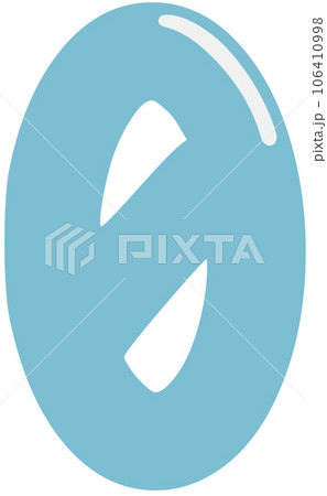 0 (Zero) is Arabic Number with blue color jelly...のイラスト素材 [106410998 ...