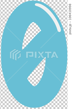 0 (Zero) is Arabic Number with blue color jelly...のイラスト素材 [106410998 ...