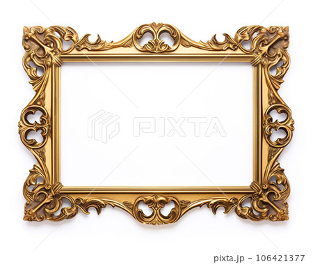 Gold frame for a picture in a classic baroque. 106421377 PIXTA