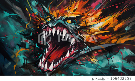 Fury Unleashed: Abstract Expression of Angerのイラスト素材 [106432258] - PIXTA