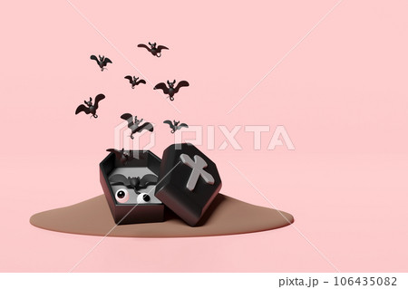 3d halloween holiday party with eye, bats,...のイラスト素材 [106435082] - PIXTA