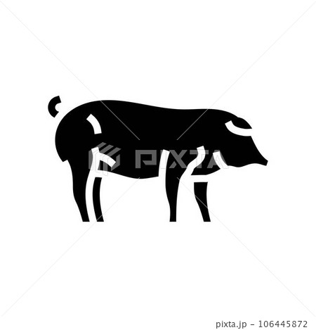 iberico pig breed glyph icon vector illustrationのイラスト素材 [106445872] - PIXTA