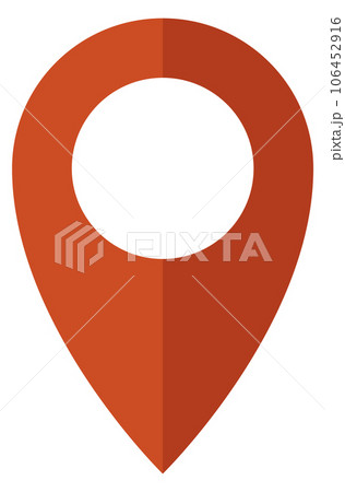 Red destination point symbol. Geo pin signのイラスト素材 [106452916] - PIXTA