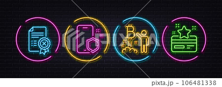 Bitcoin project, Phone protect and Reject...のイラスト素材 [106481338] - PIXTA