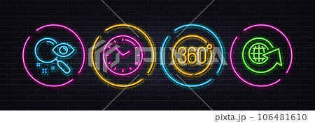 Search, Time and 360 degrees minimal line...のイラスト素材 [106481610] - PIXTA