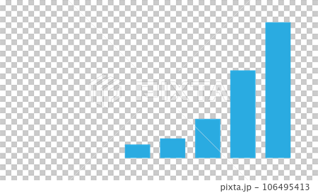Rising blue bar graph background material - Stock Illustration ...