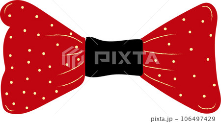 cute red bow のイラスト素材 [106497429] - PIXTA