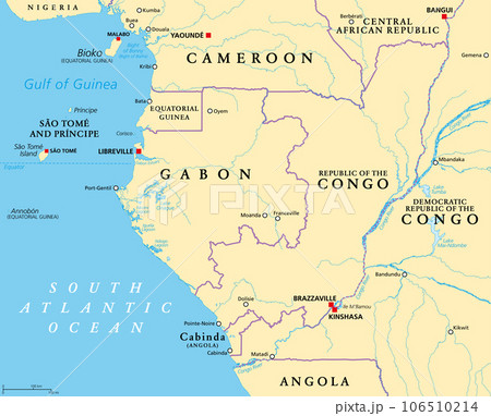 Gabon Map Africa