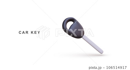 3d car key isolated on white background. Vector...のイラスト素材 [106514917 ...