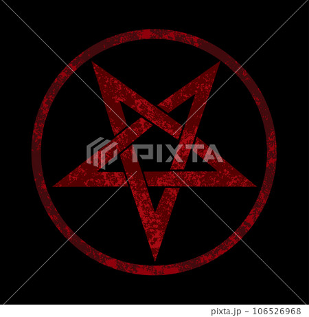 Red inverted pentagramのイラスト素材 [106526968] - PIXTA